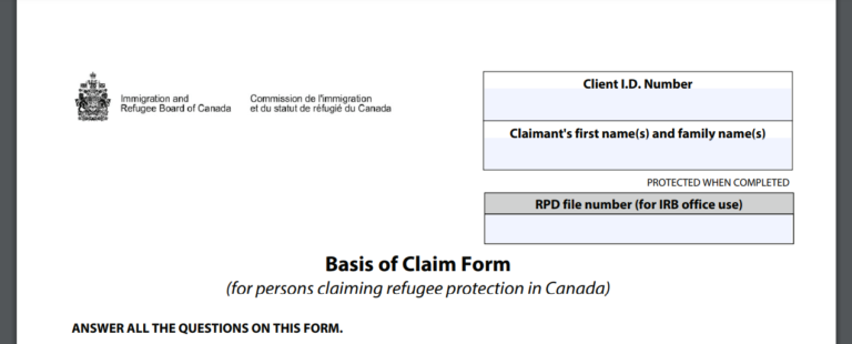 Completing Your Basis of Claim Form – Centre for Refugee Children